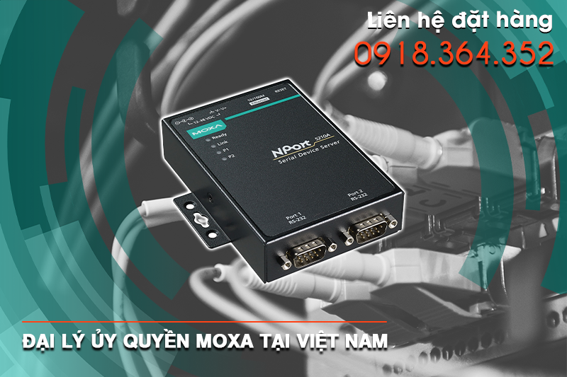 NPort 5210A - Bộ chuyển đổi 10/100M Ethernet sang 2 cổng RS-232 - Bảo ...